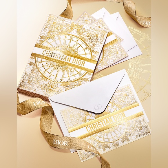Dior | Other | New Dior Gold 224 Letter Envelope Card Set Holiday Box ...